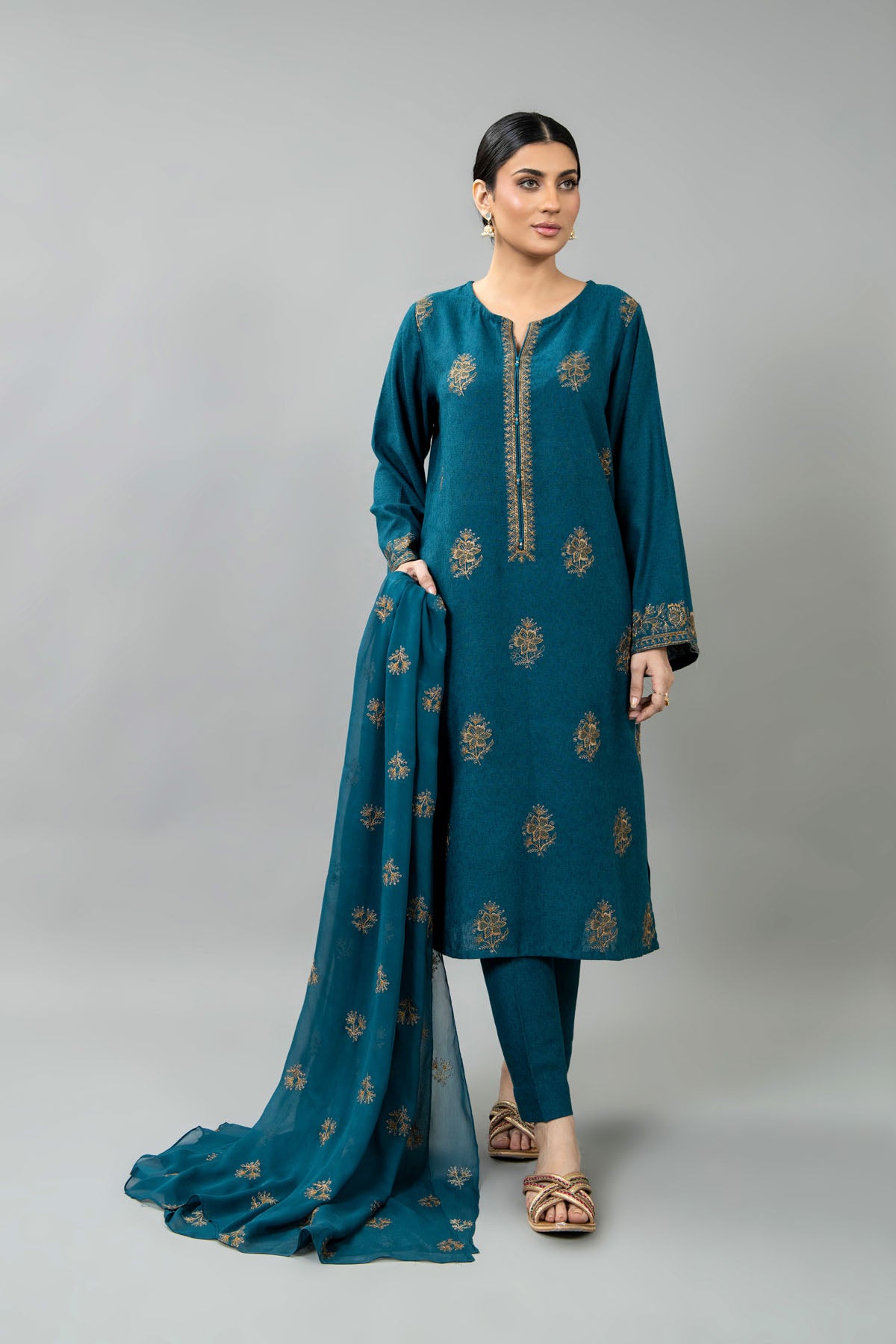 PRET EMBROIDERED COTTON KARANDI 3 PCS – The Fabric Store Pakistan