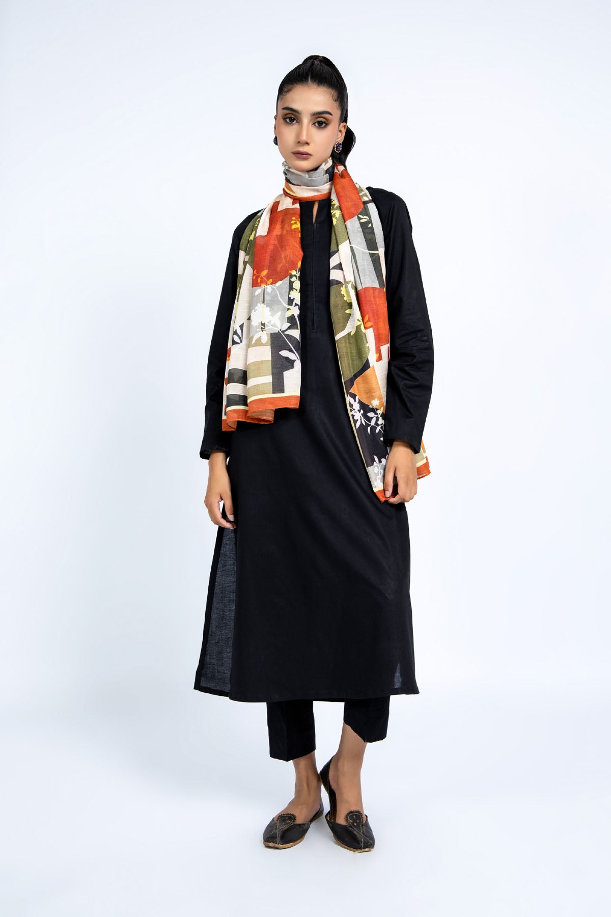 PRINTED SLUB MONARK STOLER – The Fabric Store Pakistan