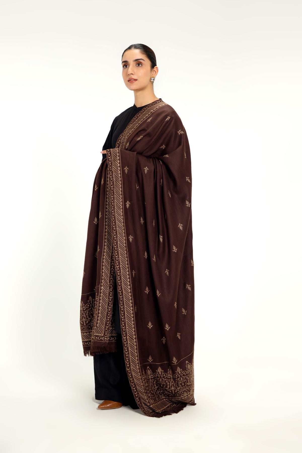 EMBROIDERED PASHMINA SHAWL – The Fabric Store Pakistan