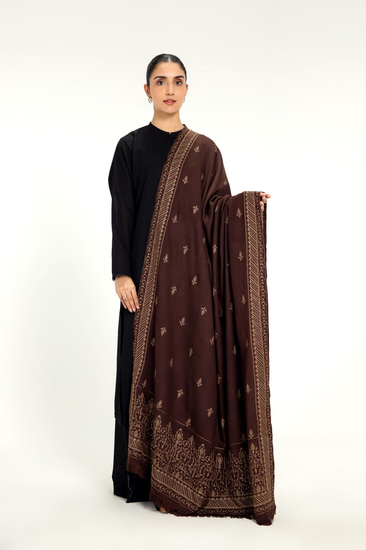 EMBROIDERED PASHMINA SHAWL – The Fabric Store Pakistan
